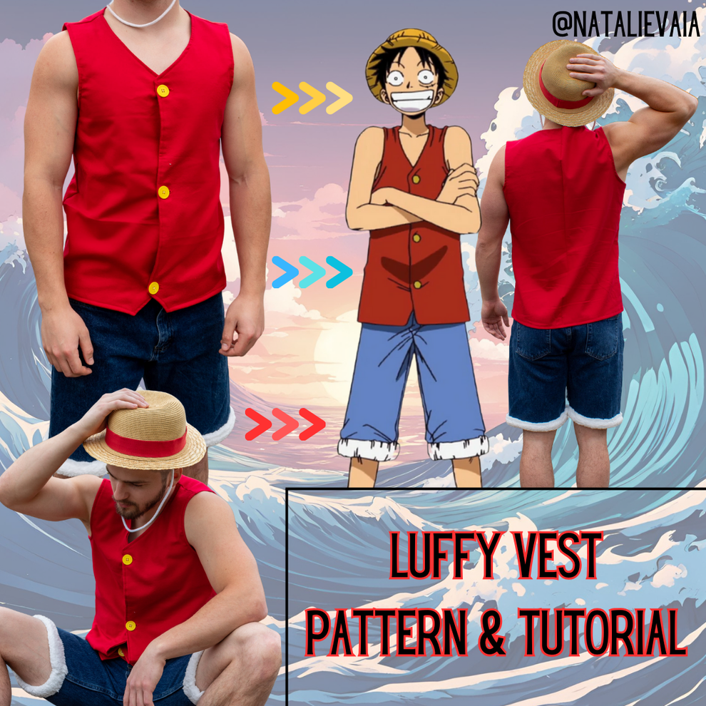 Luffy Vest Pattern Digital Download – Cosplay Yunkie